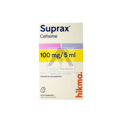 SUPRAX 100MG/5ML PWD SUSPENSION 60ML – صيدليات الأمل