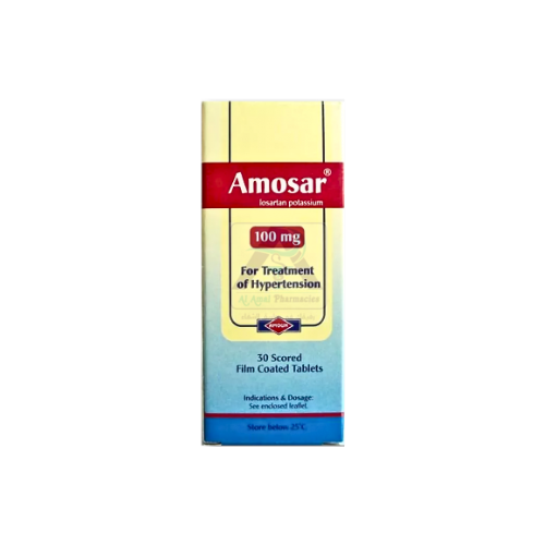 AMOSAR 100MG 30TAB – صيدليات الأمل